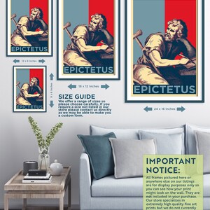 Epictetus Original Art Print - Stoicism Poster, Philosophy Giclee Home ...