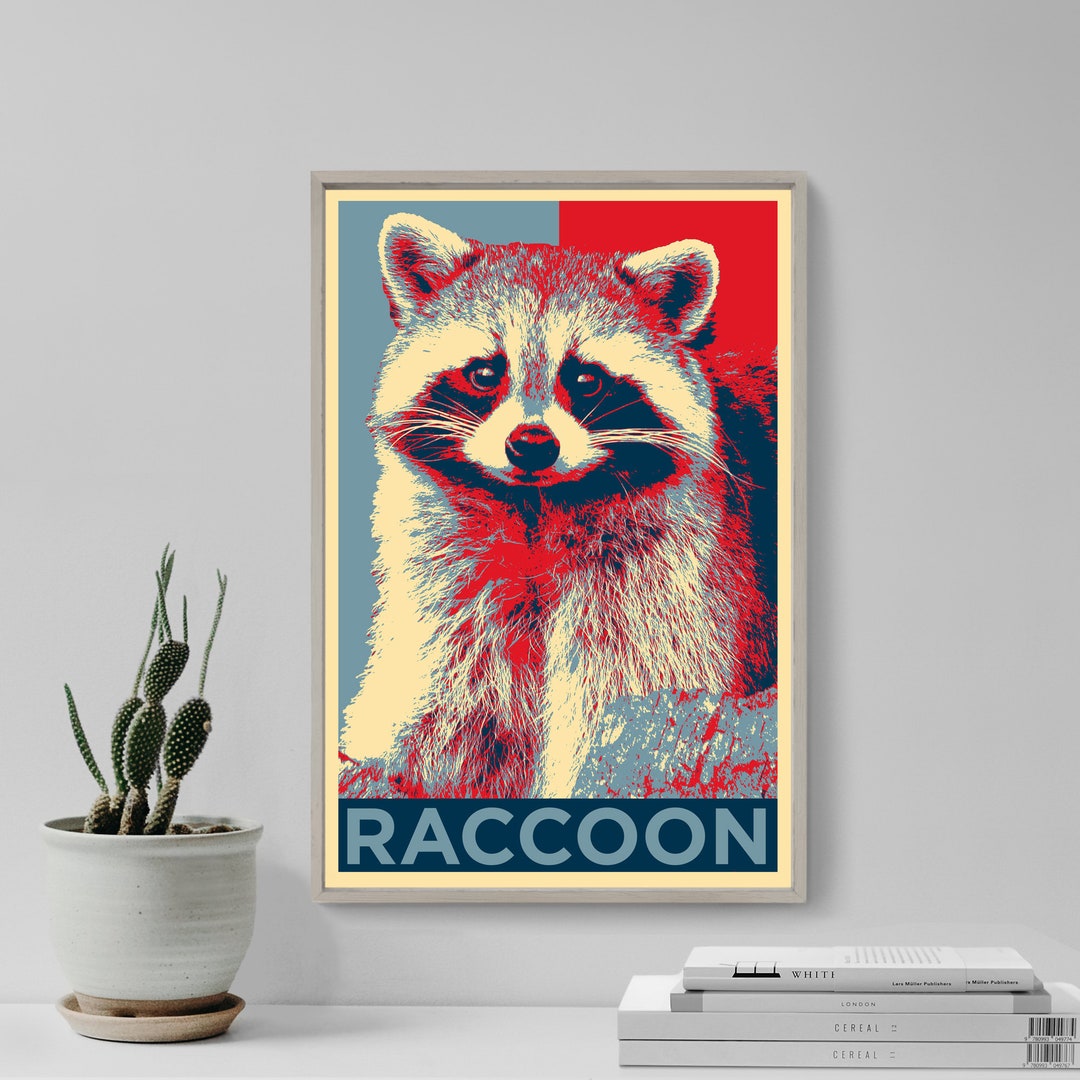 Raccoon Original Art Print - Photo Poster Gift Wall Home Decor - Hope ...