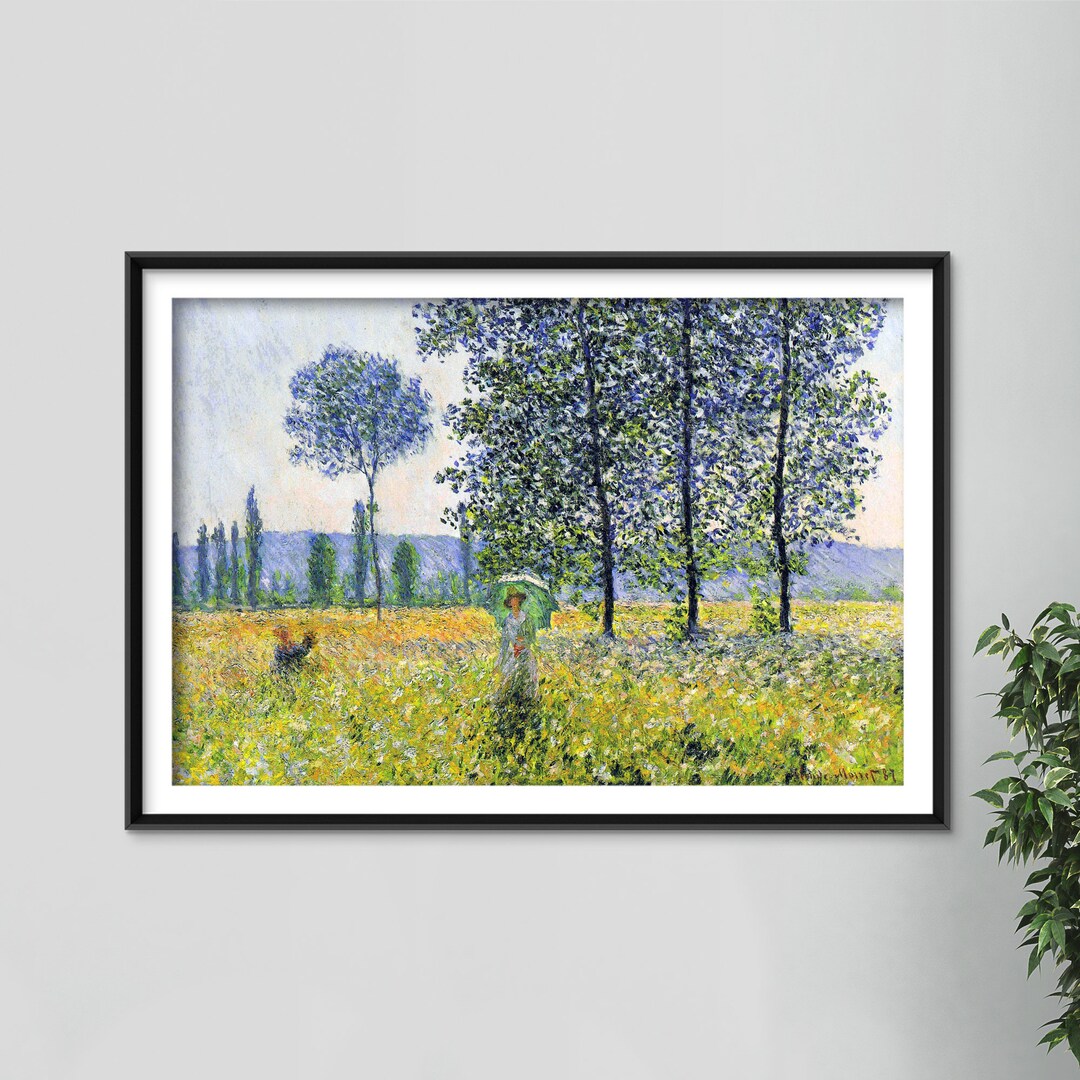 Claude Monet - Sunlight Effect Under the Poplars (1887) - Classic ...