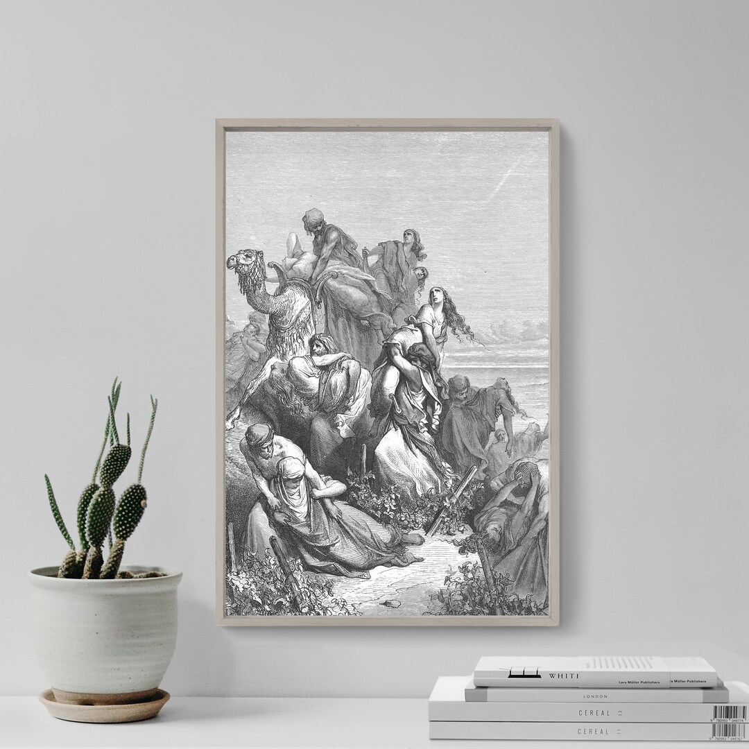 Gustave Dore - the Benjaminites Take the Virgins of Jabesh Gilead (1866 ...