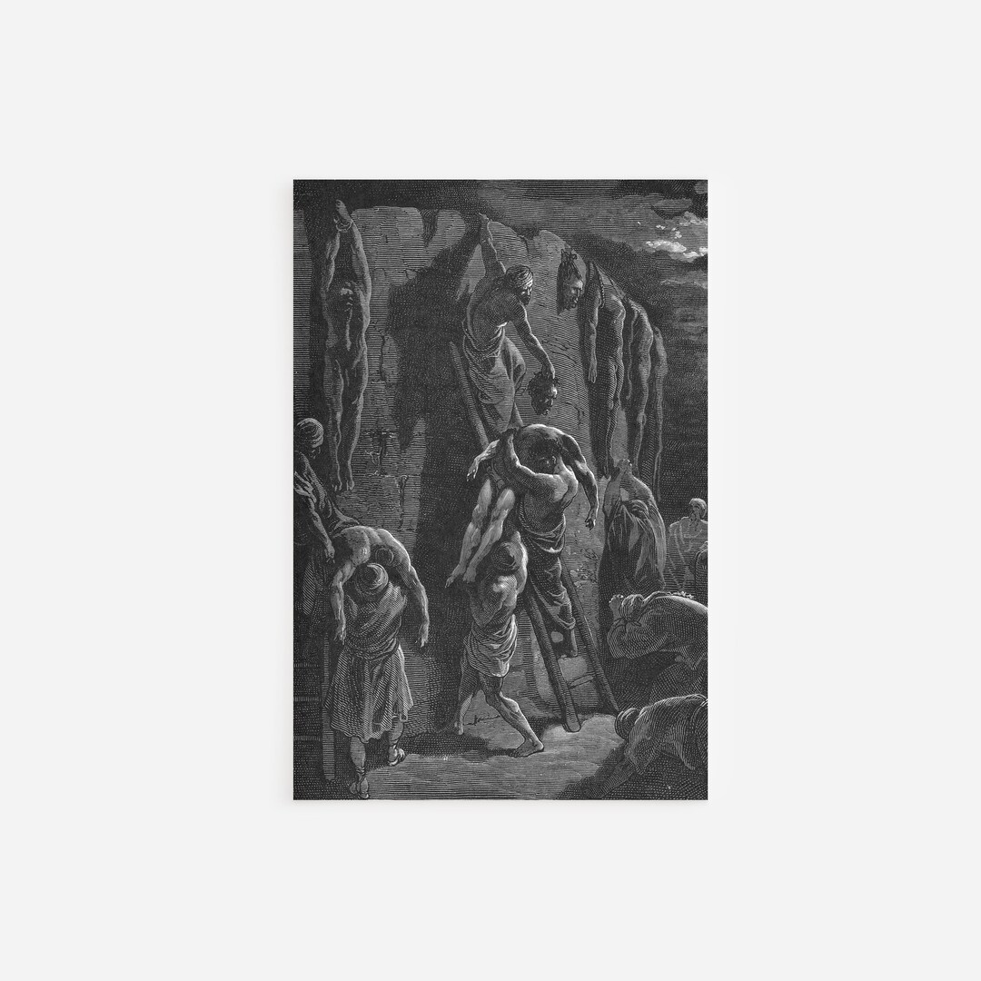 Gustave Dore Jabesh Gileadites Recover the Bodies of Saul - Etsy