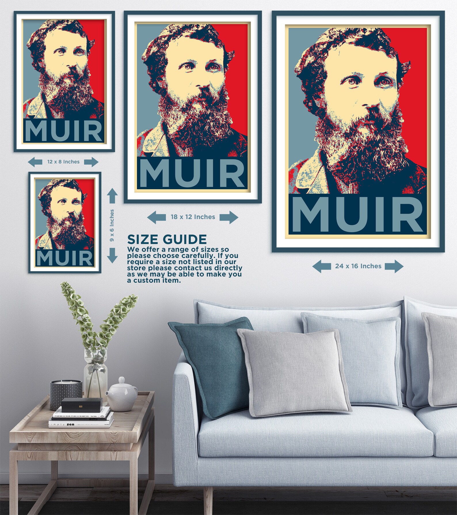 John Muir Original Art Print - Photo Poster Gift Wall Decor ...
