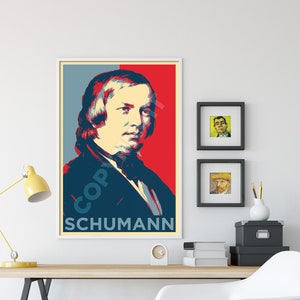Robert Schumann Original Art Print - Photo Poster Gift - Composer ...