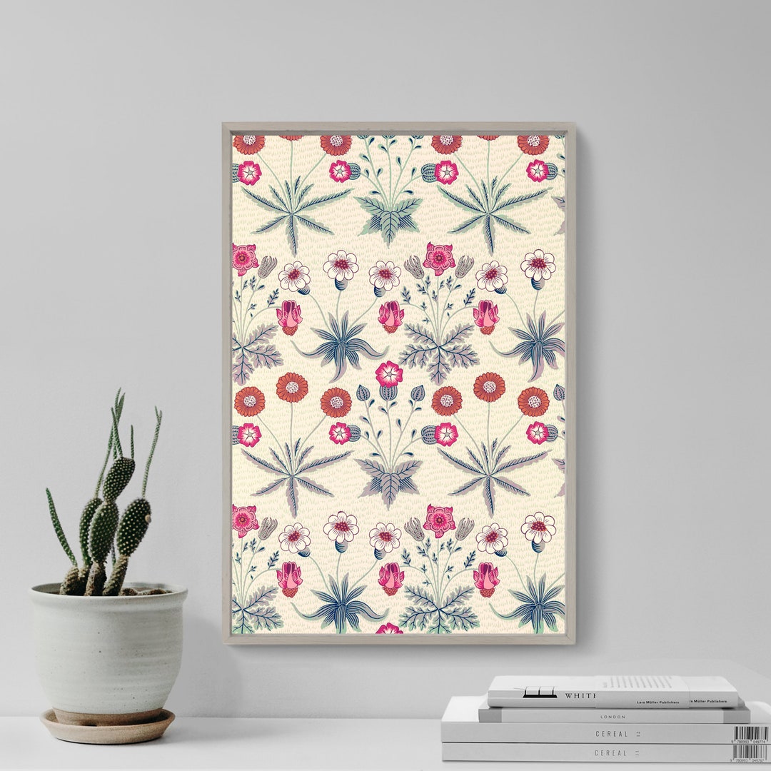 William Morris - Daisy Pink (1864) - Classic Print Poster Photo Art ...