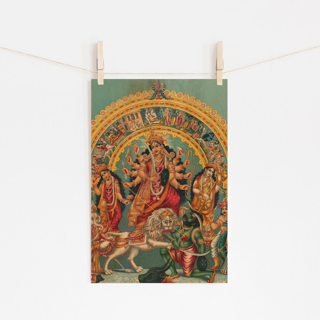 Shri Shri Durga With Mahisha Trisula Lakshmi Saraswati (1890 ...