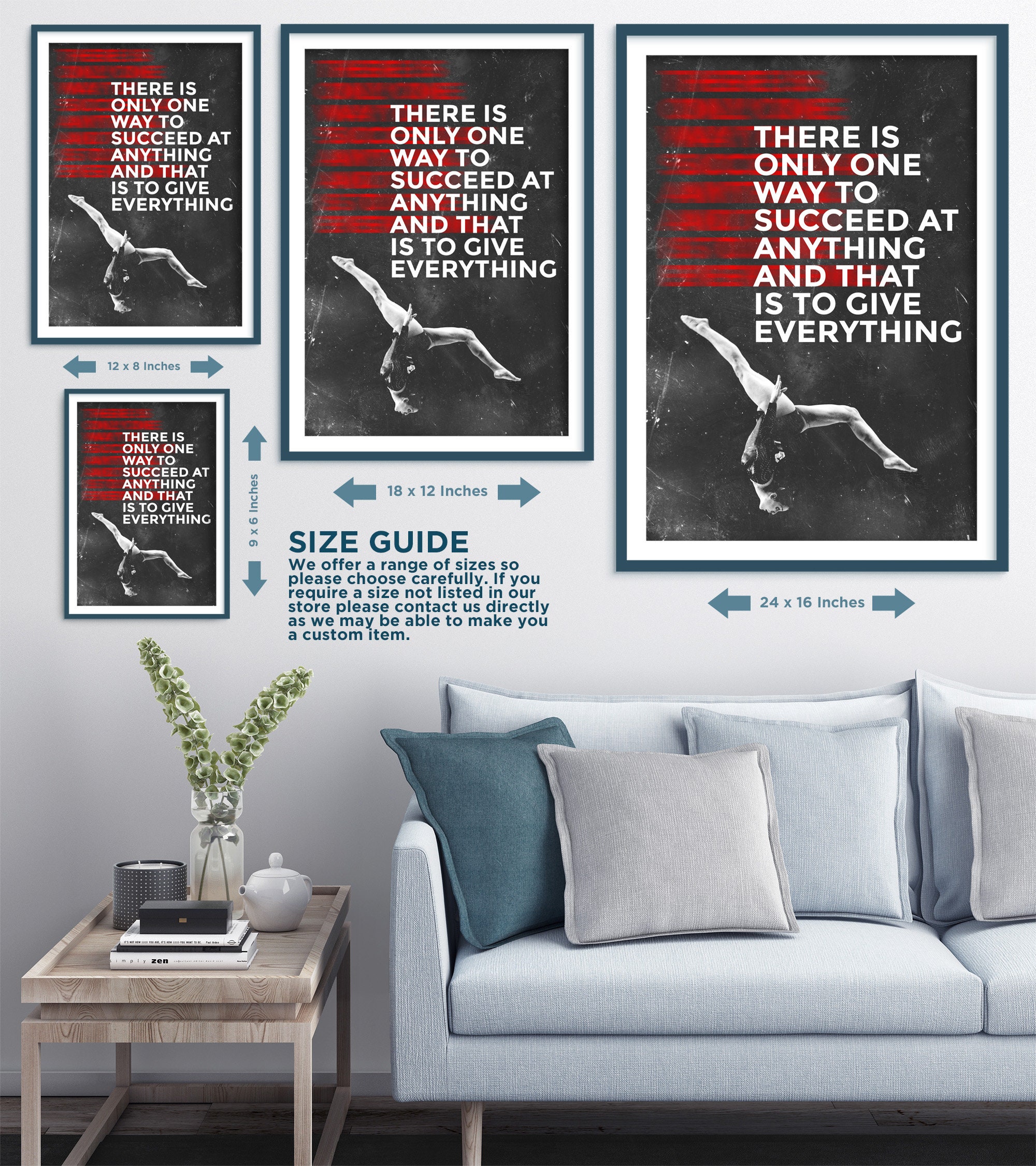 Gymnastics Motivational Quote Poster there is Only One | Etsy