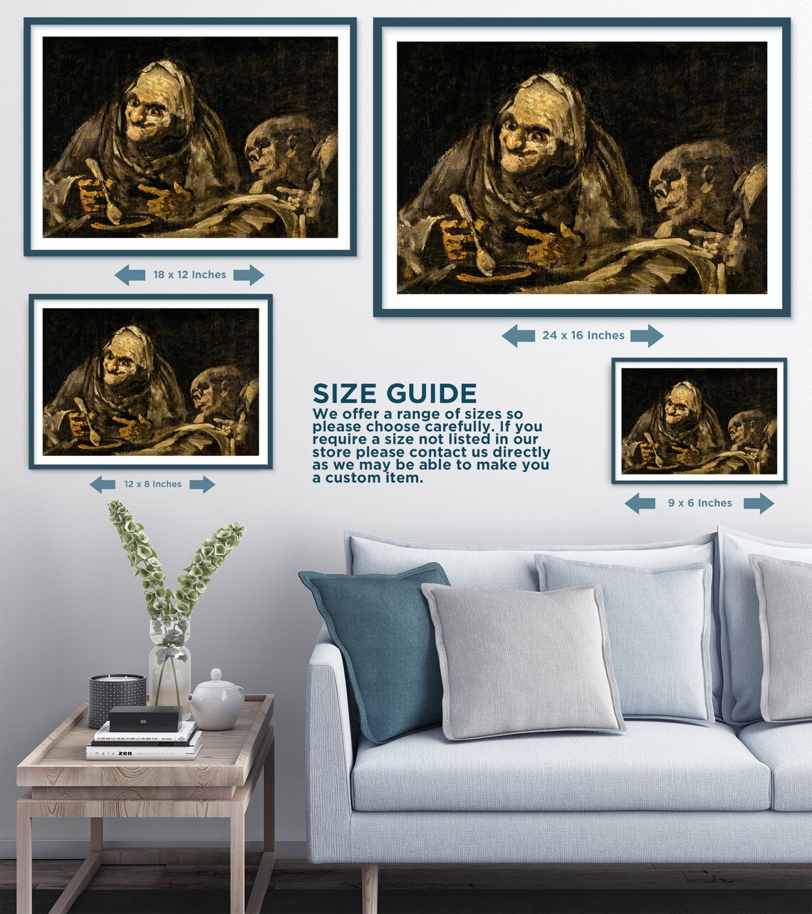 Francisco Goya Two Old Men Eating Soup 1823 Classic | Etsy