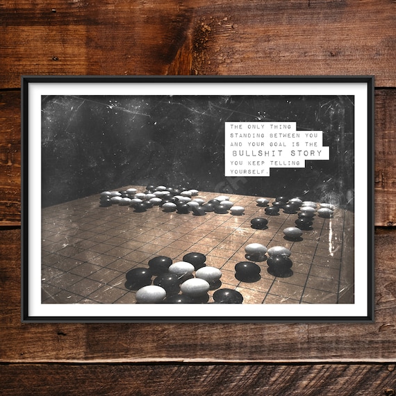 Go board Game Motivational Poster 01 your Bullsht - Etsy