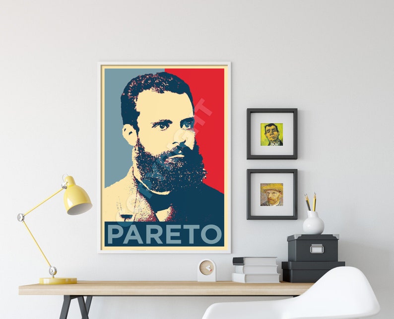 Vilfredo Pareto Original Art Print - Photo Poster Gift Home Wall Decor ...