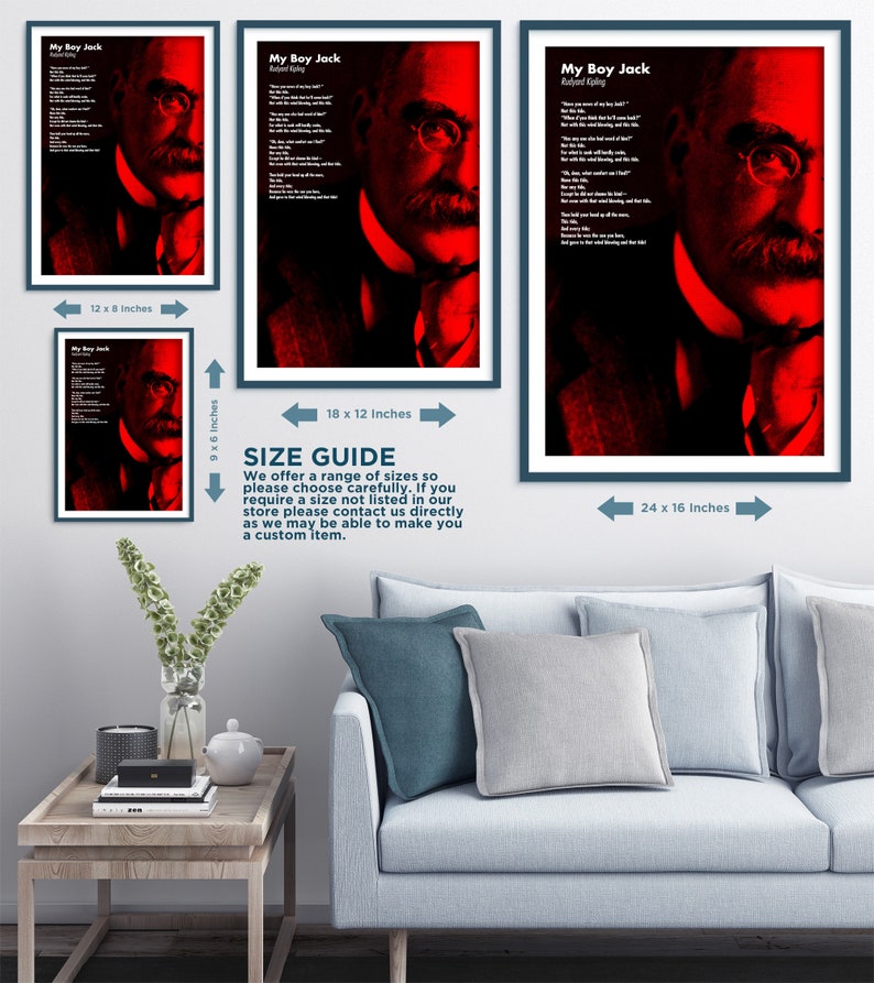 Rudyard Kipling Poem My Boy Jack Poster Original Art Print - Etsy UK