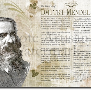 Dmitri Mendeleev Greatest Quotes - Original Art Print Featuring His ...