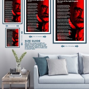 Rudyard Kipling Poem - the Last of the Light Brigade - Poster Original ...