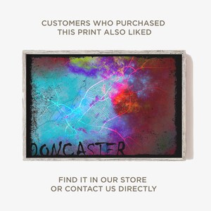 Doncaster Map - Original Art Print - City Street Map of Doncaster ...