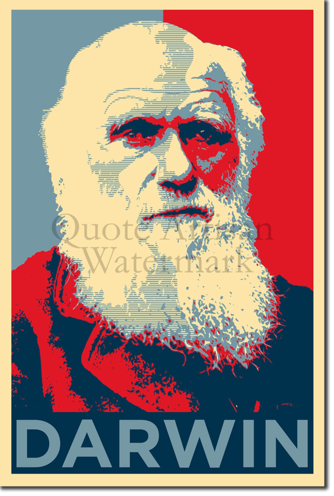 Charles Darwin Original Art Print Photo Poster Gift Home - Etsy UK