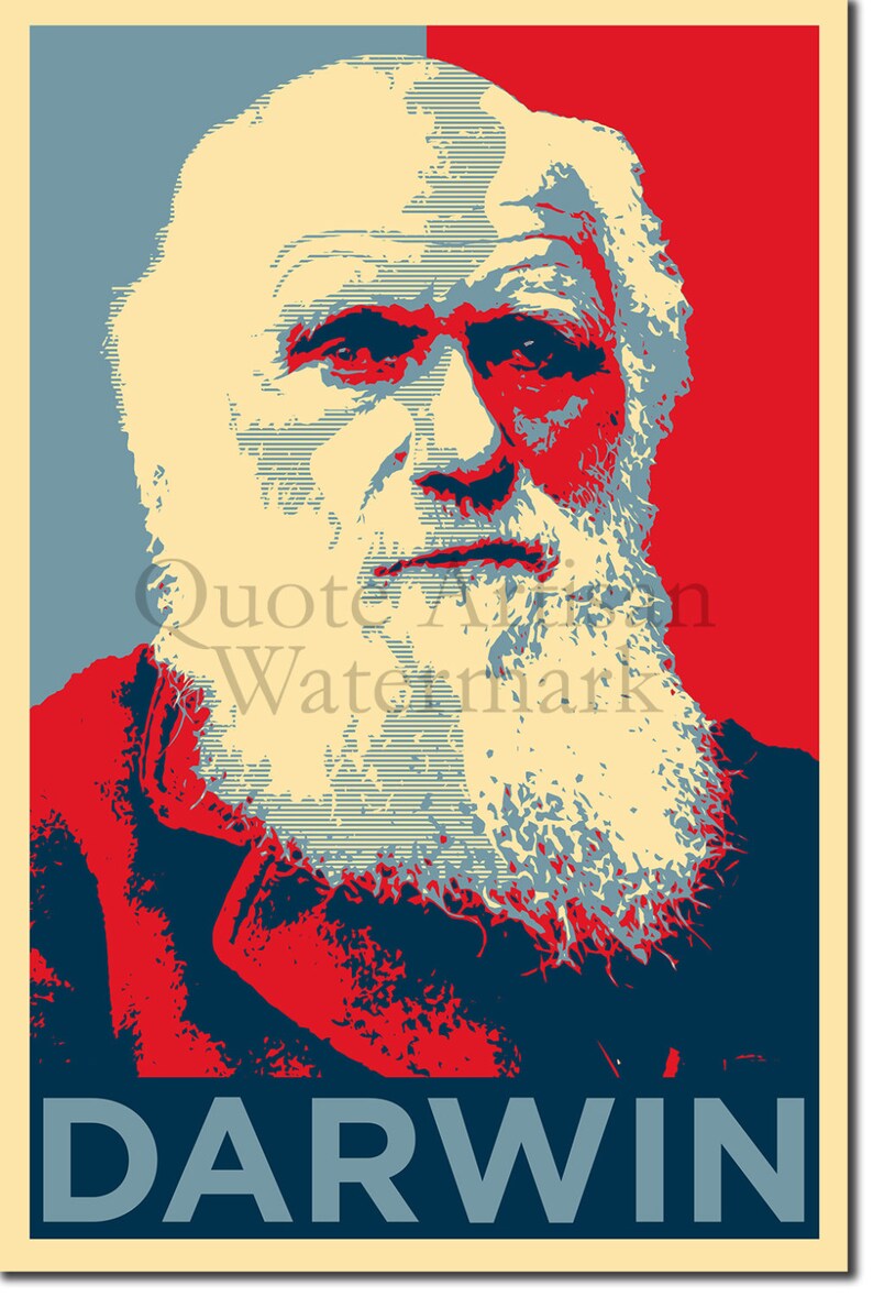 Charles Darwin Original Art Print Photo Poster Gift Home - Etsy UK