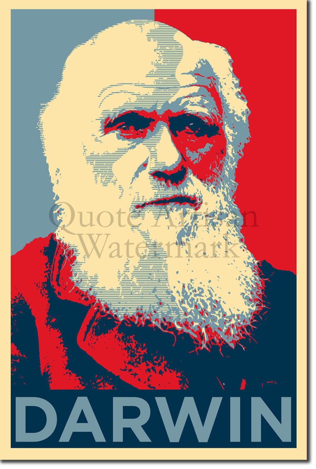 Charles Darwin Original Art Print Photo Poster Gift Home - Etsy UK