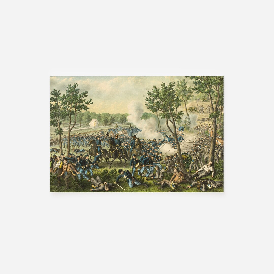 The Battle of Champion Hills - by Unknown Artist (1887) - Art Print ...