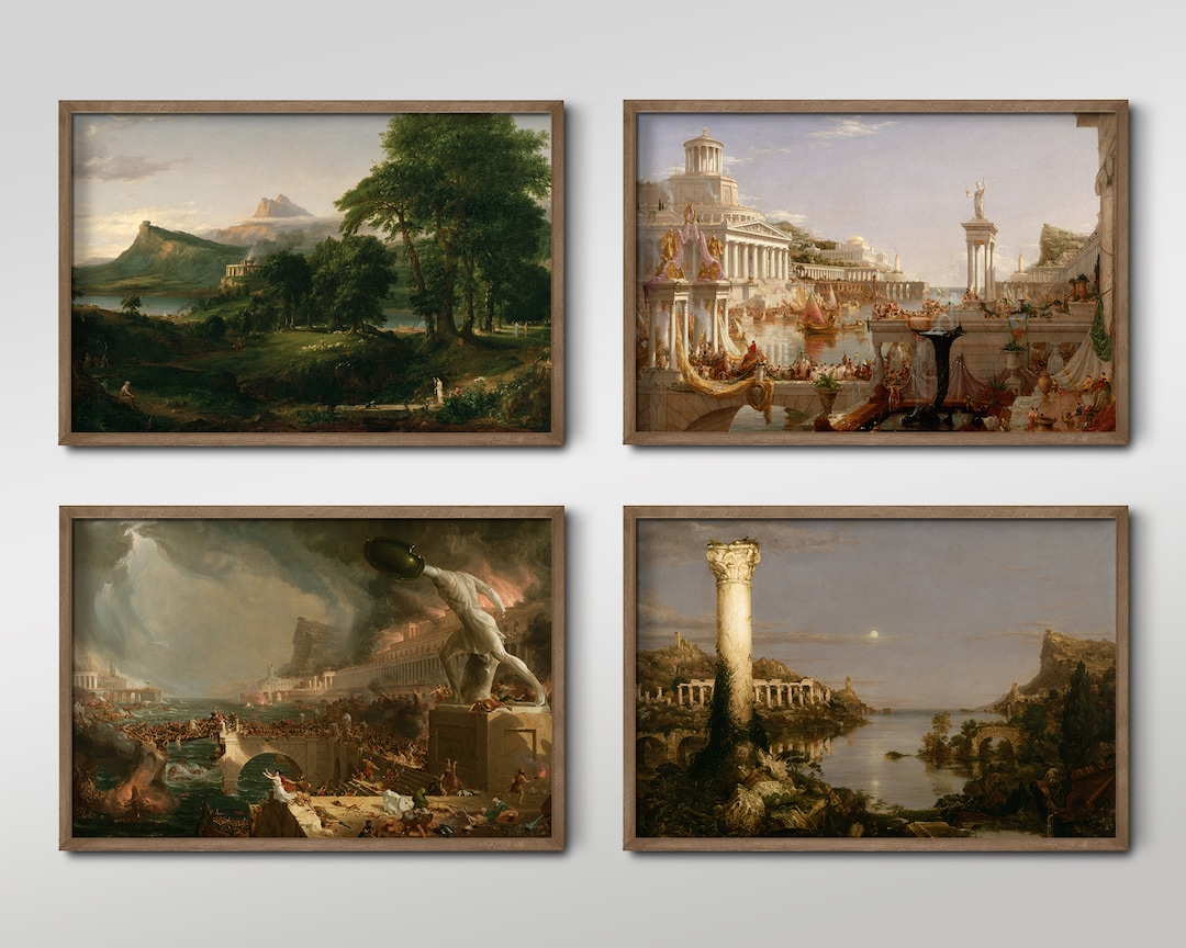 Set of Four Thomas Cole Prints - 4 Classic Paintings - Photo Poster ...