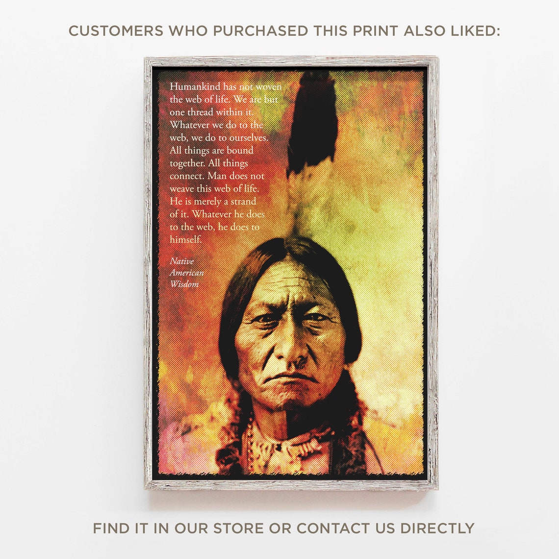 Tecumseh Poster with Quote Wall Art Print Decor Gift Photo | Etsy