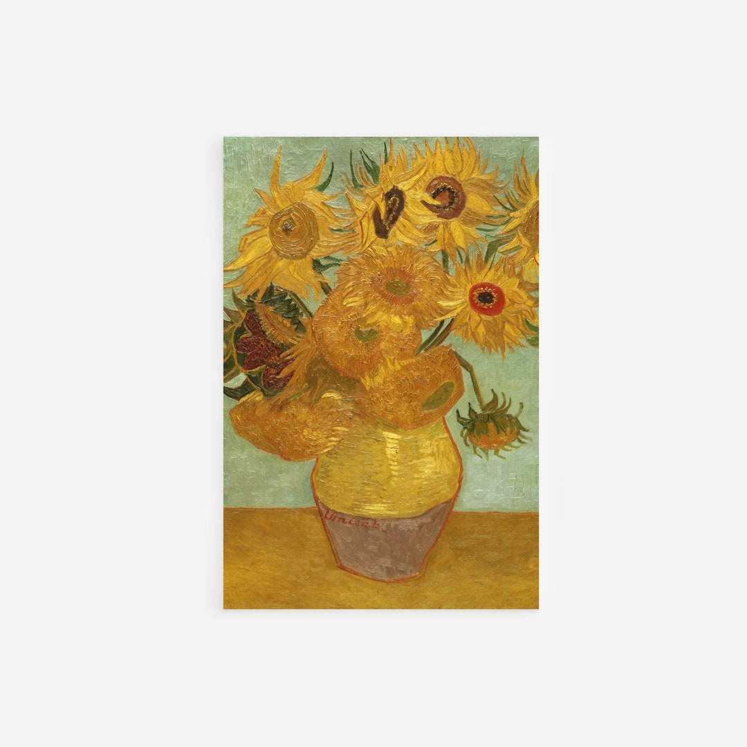 Van Gogh - Sunflowers 2 (1889) V2 - Art Print Poster Painting - Museum ...