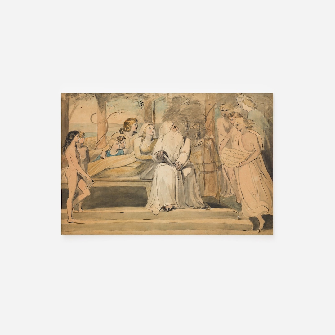 William Blake - Enoch Walked With God (1785) - Art Print Poster ...
