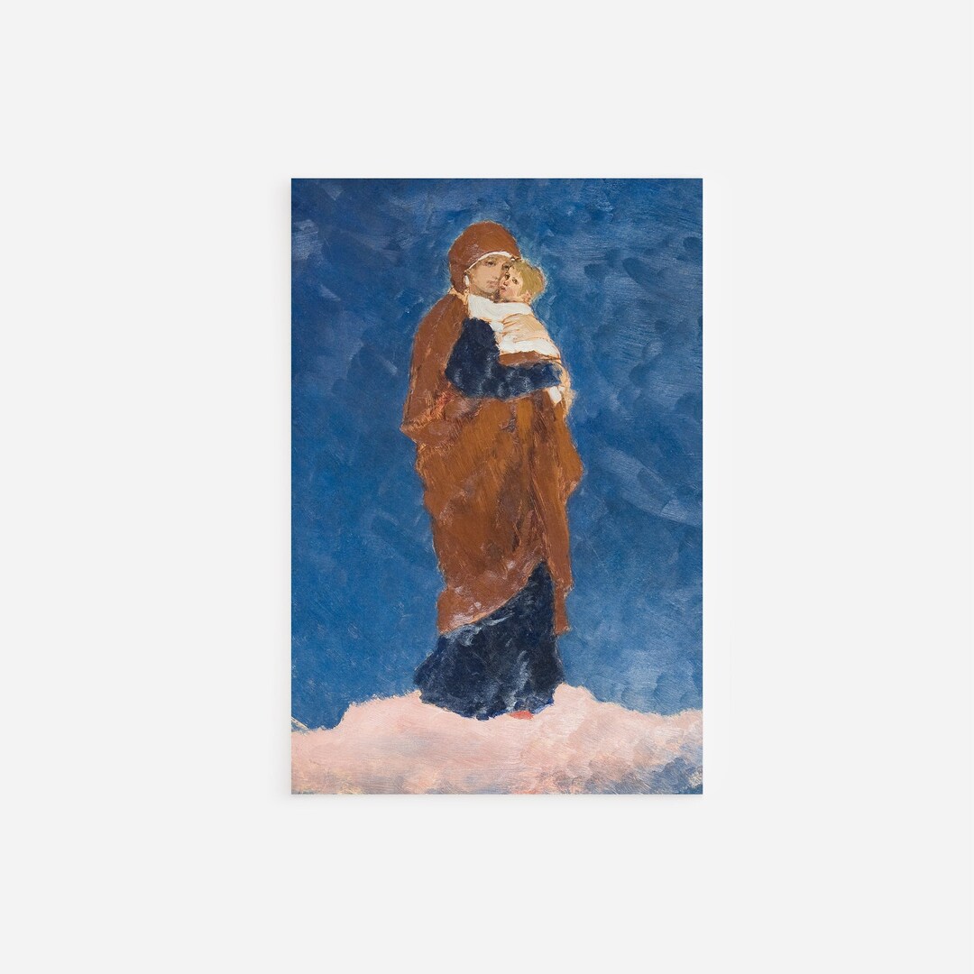 Viktor Mikhailovich Vasnetsov - Study of the Virgin Mary (1882) - Painting Photo Poster Print ...