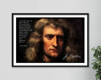 Isaac Newton Art Print Photo Poster Gift Wall Decor Hope | Etsy UK