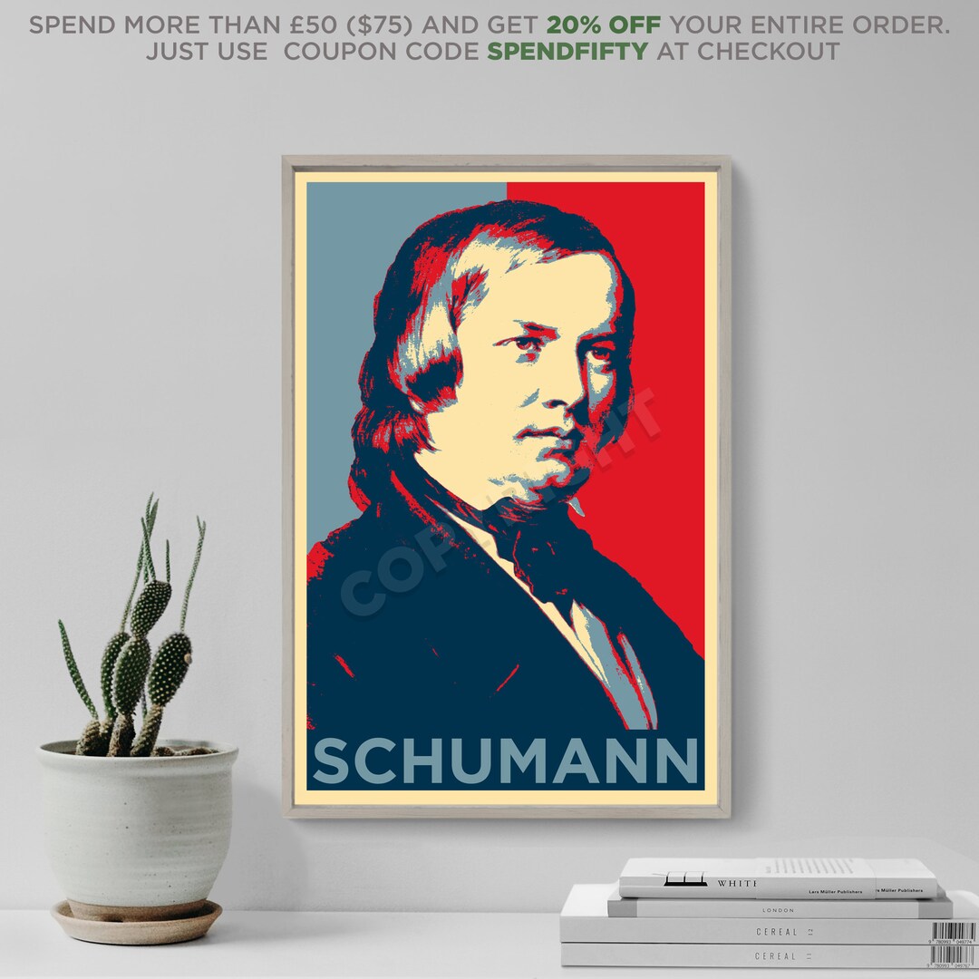 Robert Schumann Original Art Print - Photo Poster Gift - Composer ...