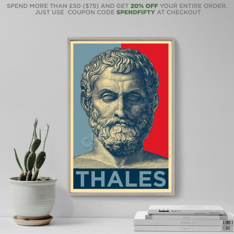 Thales of Miletus (2) - Hope - Original Art Print Poster Photo Gift ...