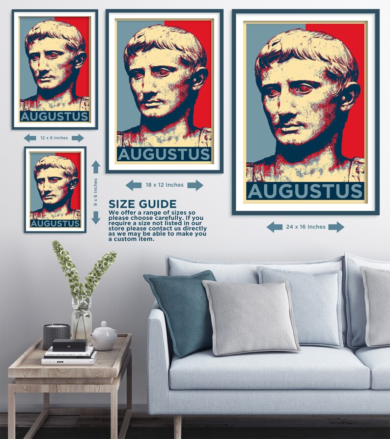 Augustus Caesar Original Art Print Photo Poster Gift Roman | Etsy