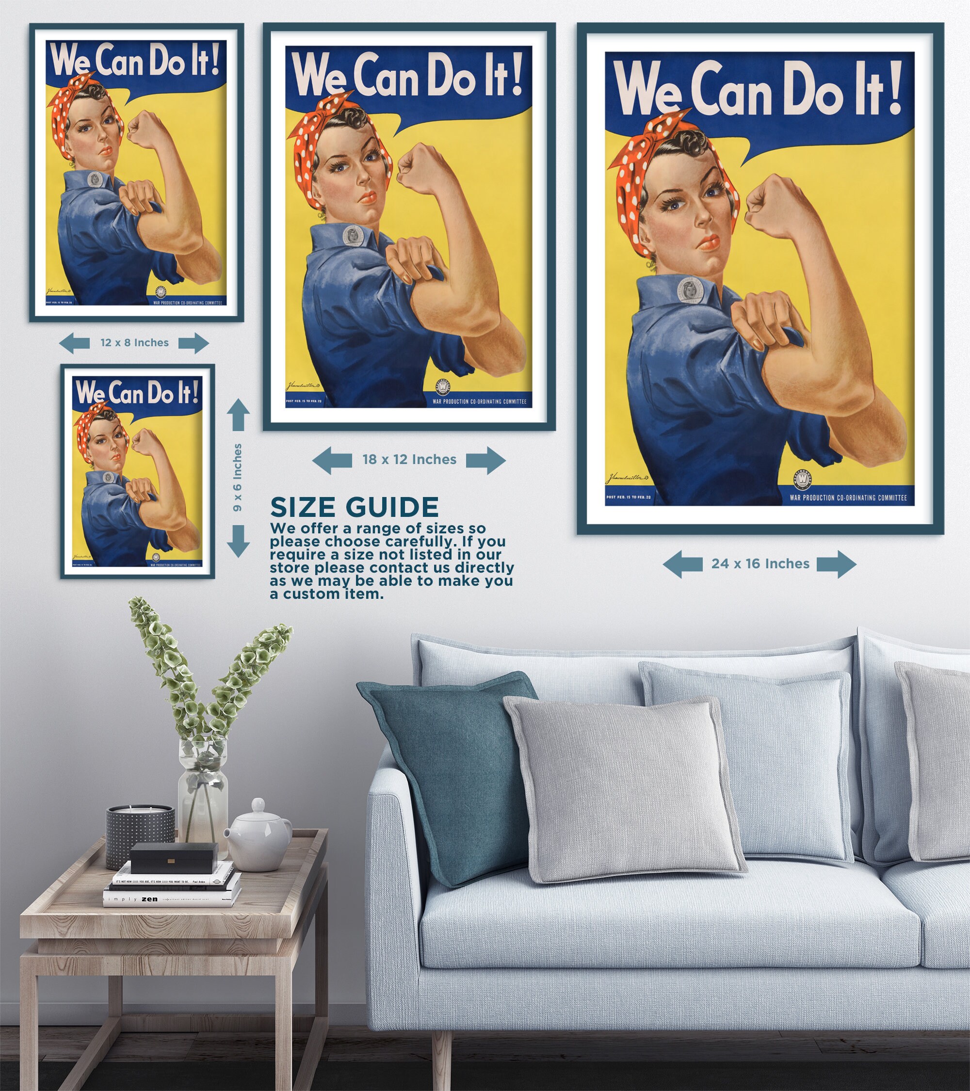 We Can Do It Rosie the Riveter 1943 Vintage Poster | Etsy