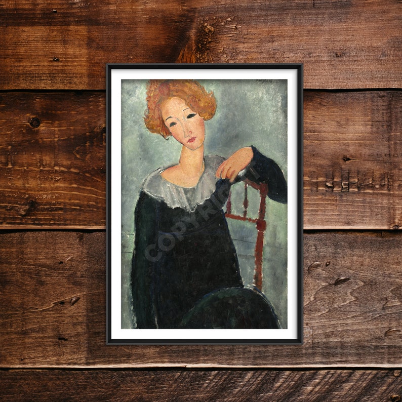 Amedeo Modigliani Woman With Red Hair 1917 Classic - Etsy