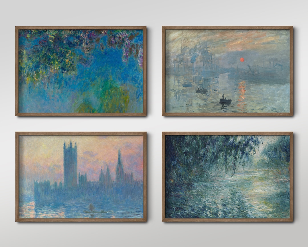 Set of Four Claude Monet Prints - 4 Classic Paintings - Photo Poster ...