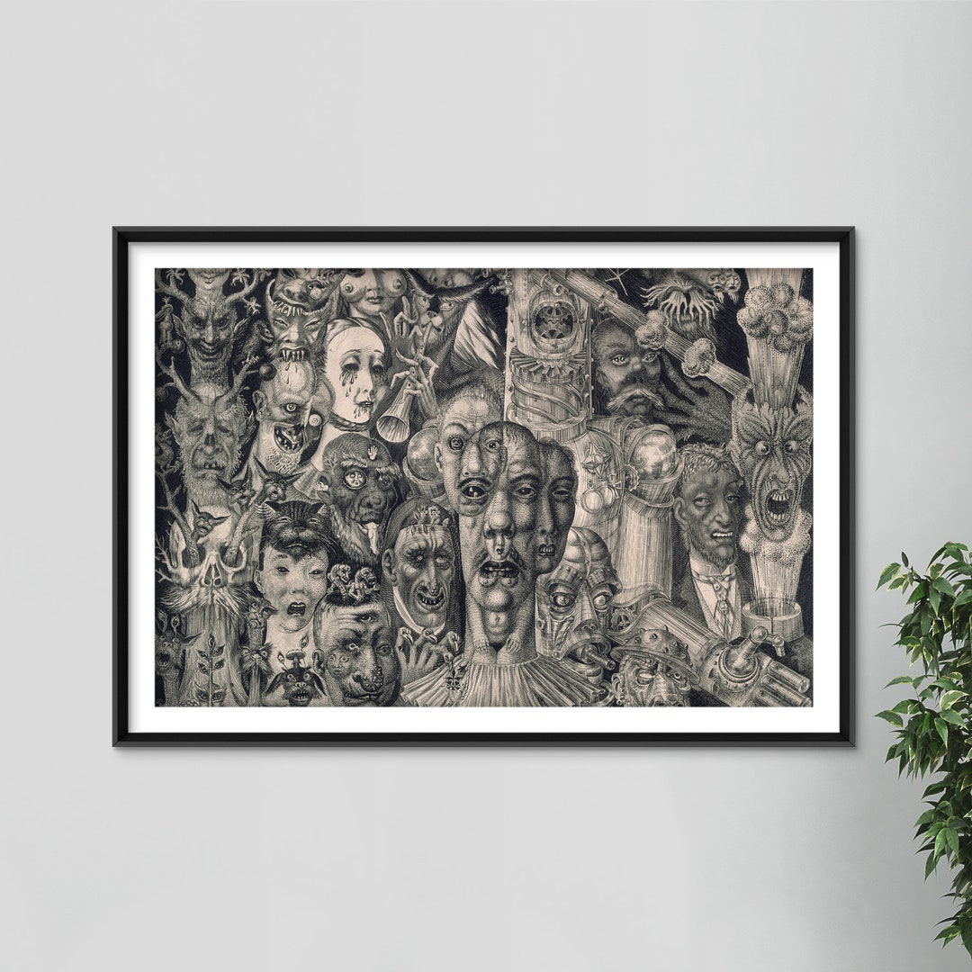 Eduard Wiiralt - Hell II (1932) - Classic Painting Photo Poster Print ...