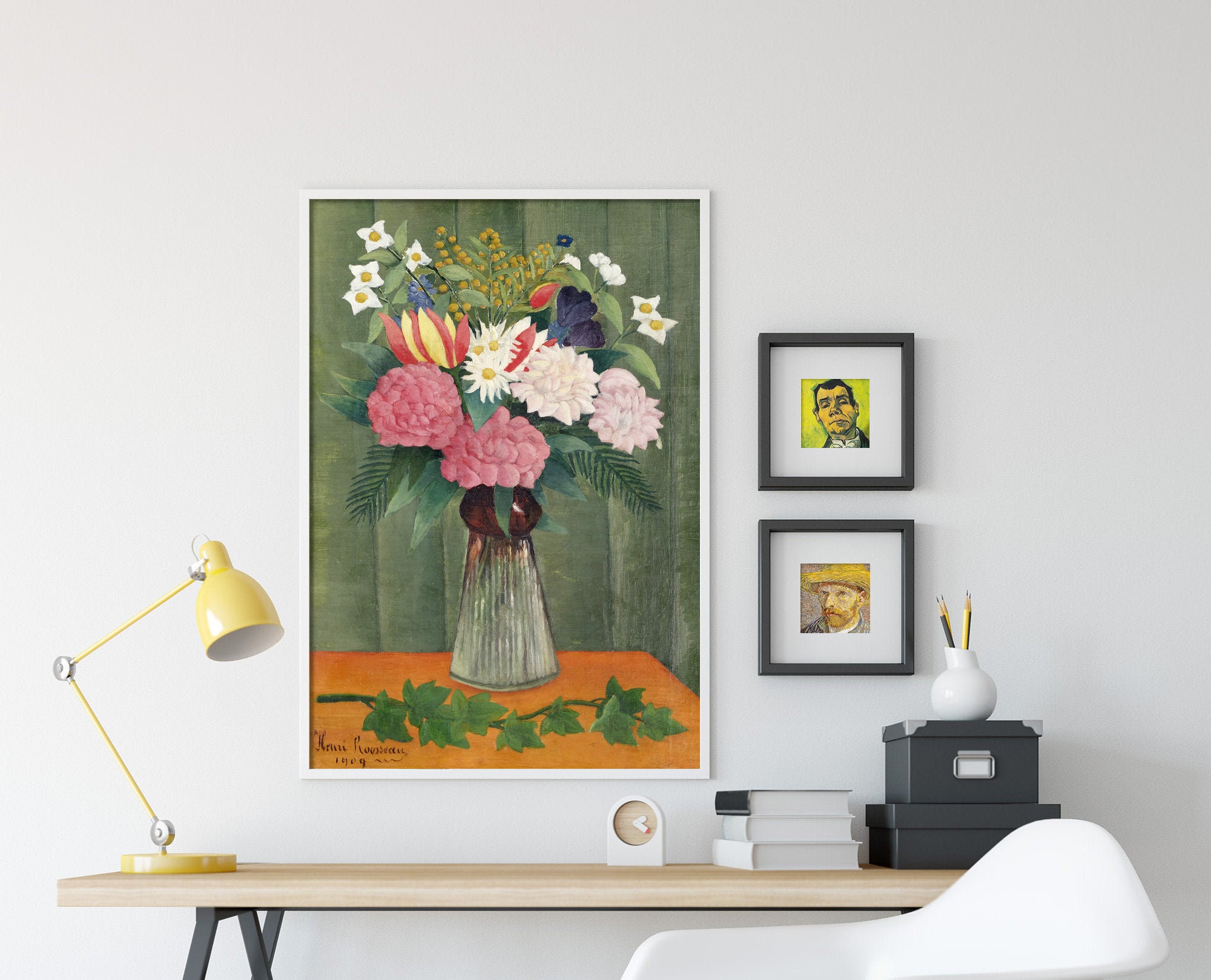 Henri Rousseau Flowers in a Vase 1909 Classic Painting - Etsy UK