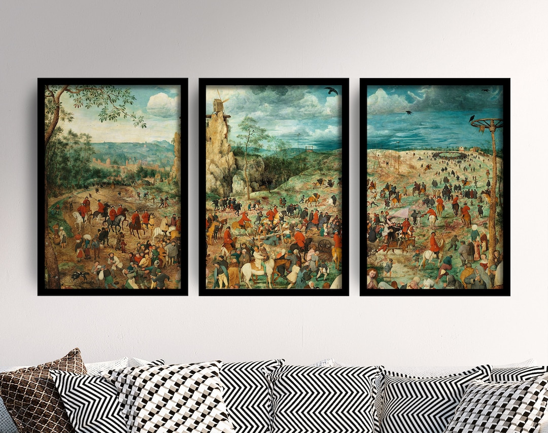 Set of Three Pieter Bruegel the Elder Prints - Procession to Calvary ...