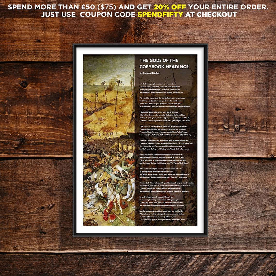 The Gods of the Copybook Headings Poem by Rudyard Kipling | Etsy