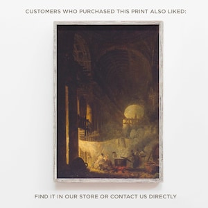 Hubert Robert - the Mouth of a Cave (1784) - Painting Photo Poster ...