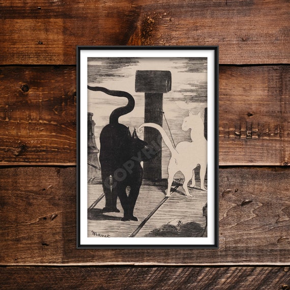 Edouard Manet the Cats Rendezvous 1868 Classic Painting | Etsy