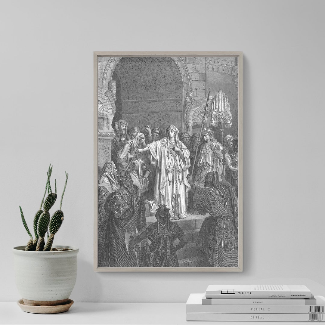Gustave Dore - Queen Vashti Refuses to Obey Ahasuerus Command (1866 ...
