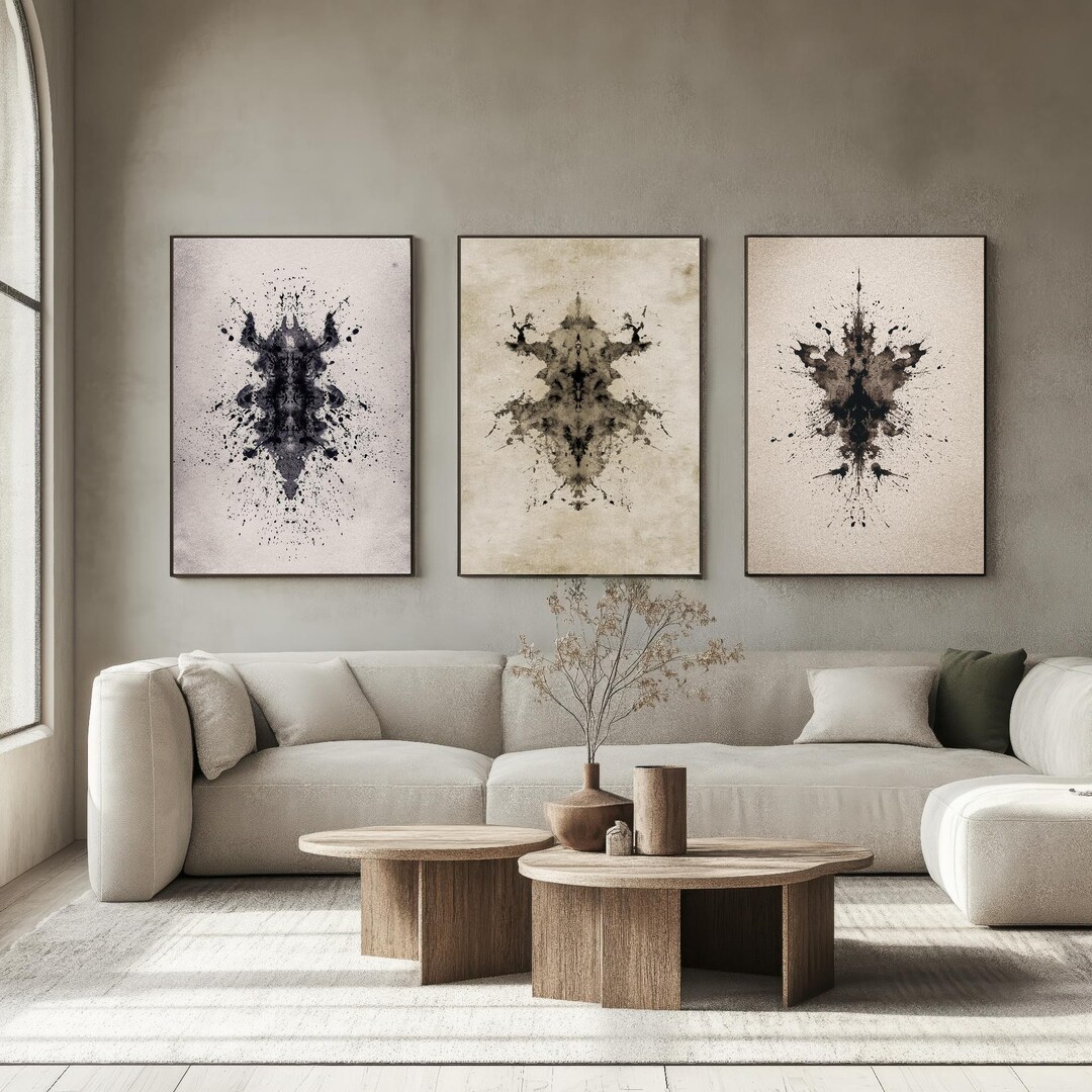 Rorschach Inkblot Set of Three Art Prints - Creepy Crawlie - 3 ...