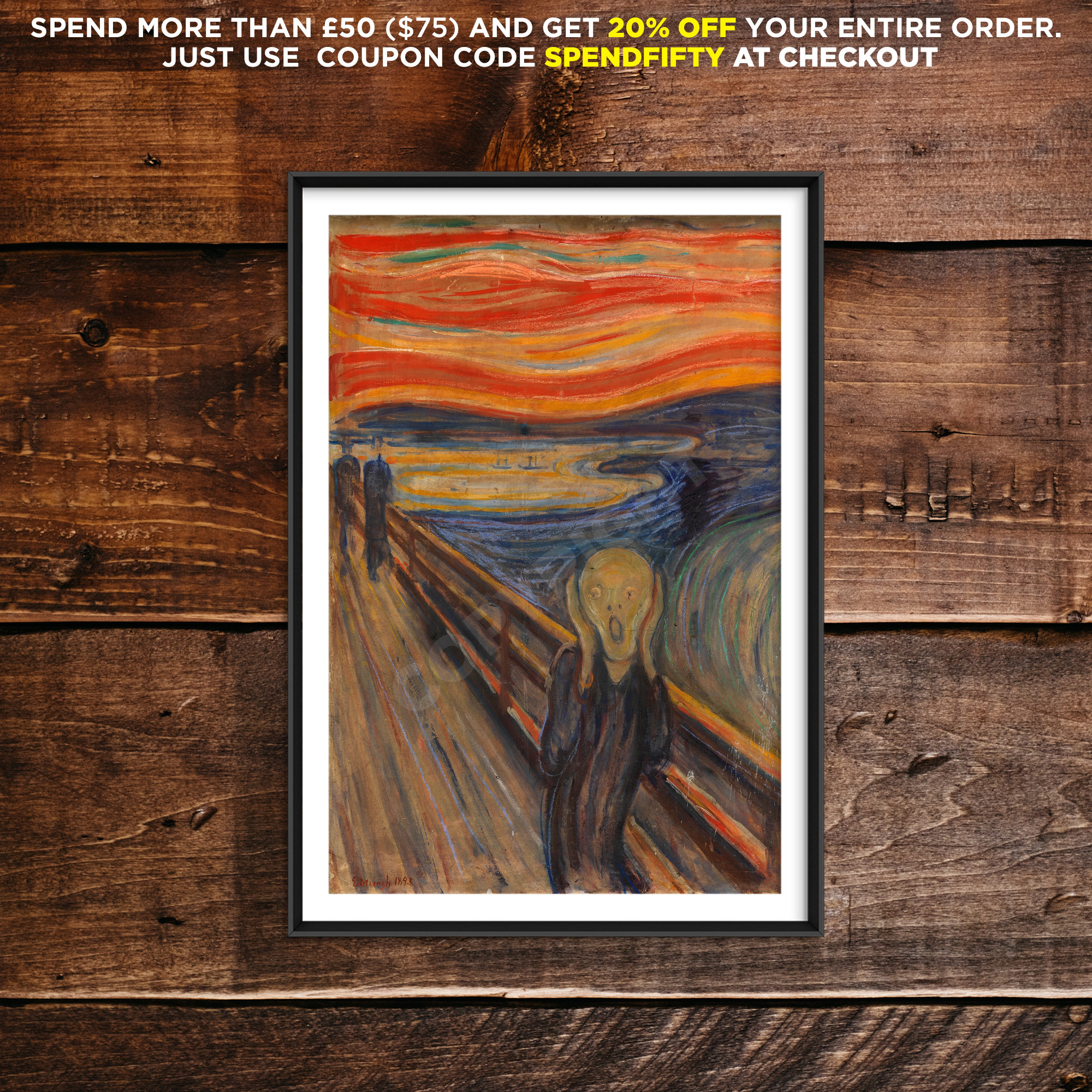 Edvard Munch the Scream 1893 Reproduction of a Classic - Etsy UK