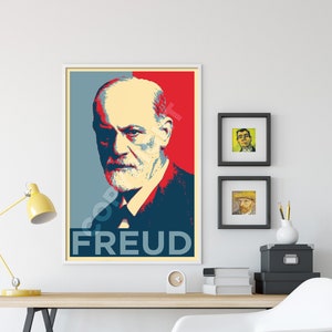 Sigmund Freud Art Print - Photo Poster Gift Wall Decor - Hope Portrait ...