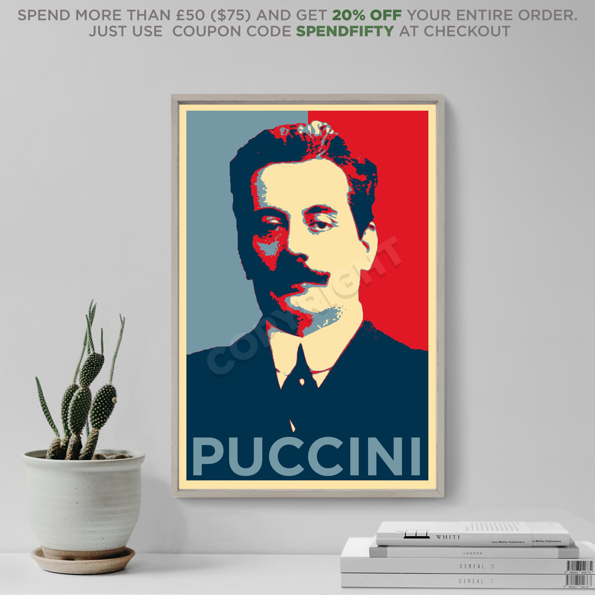 Giacomo Puccini Original Art Print - Photo Poster Gift - Composer ...