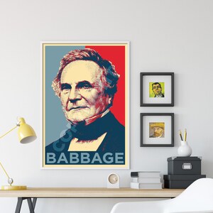 Charles Babbage Original Art Print - Photo Poster Gift - Hope Parody ...