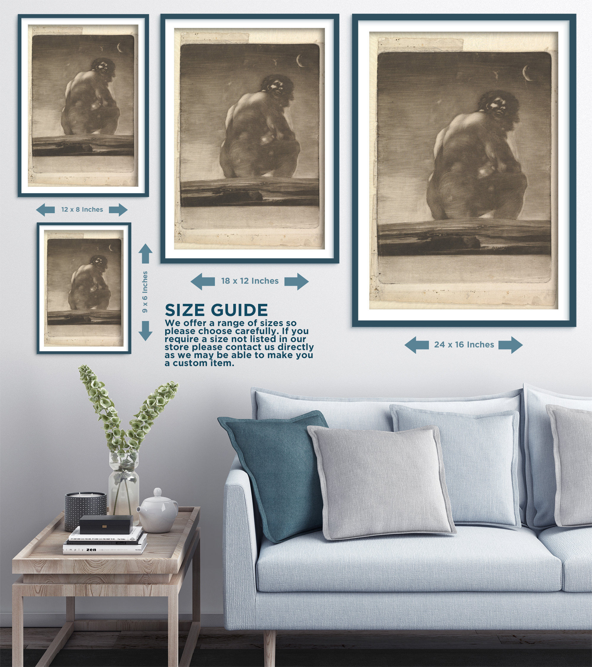 Francisco Goya Giant Seated in a Landscape 1818 Classic | Etsy UK