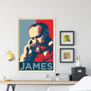 William James Original Art Print - Photo Poster Gift Home Wall Decor ...