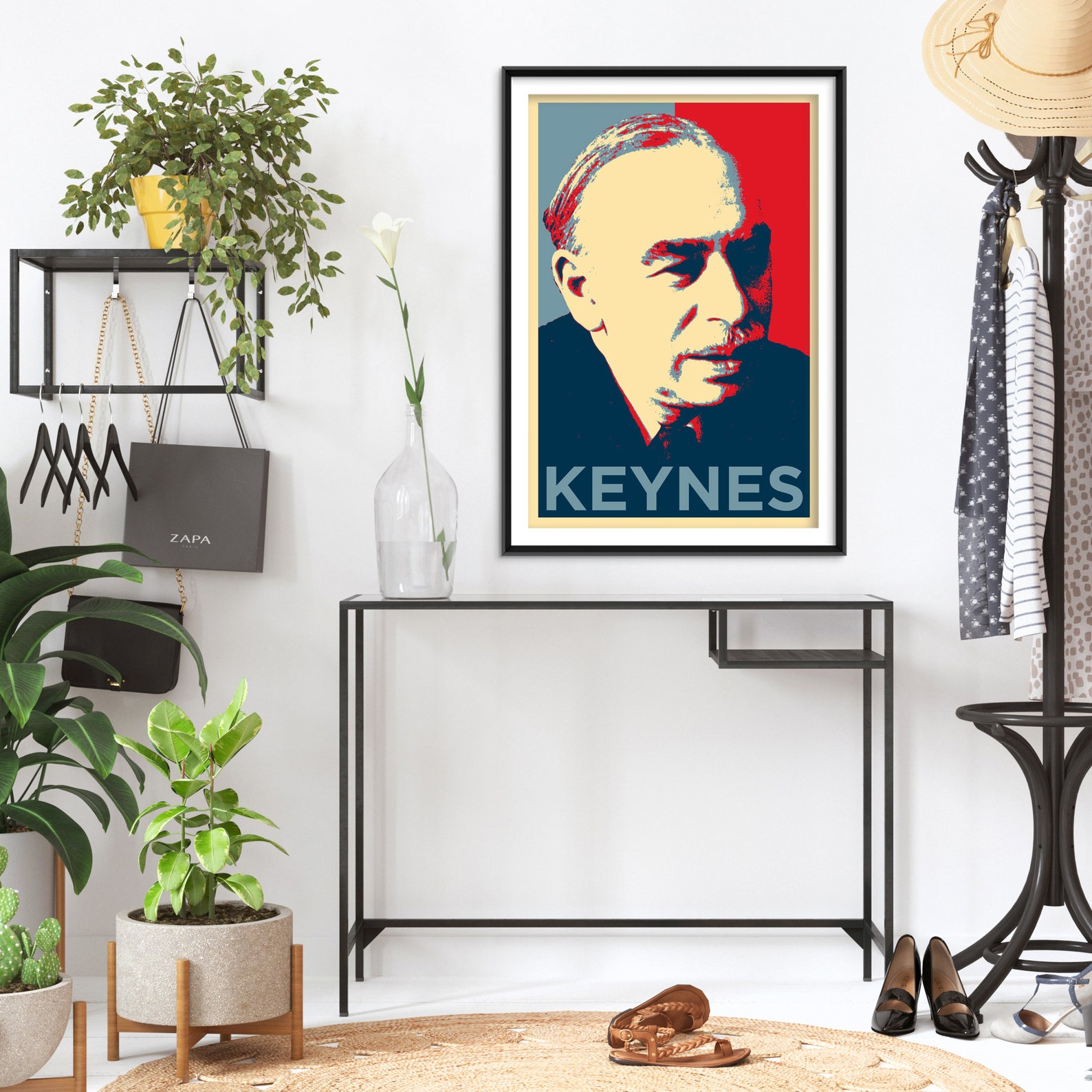 John Maynard Keynes Original Art Print - Photo Poster Gift Home Wall ...