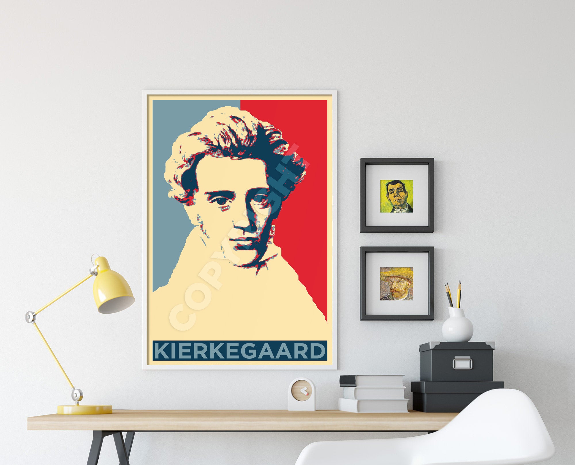 Søren Kierkegaard Original Art Print - Photo Poster Gift Home Wall ...