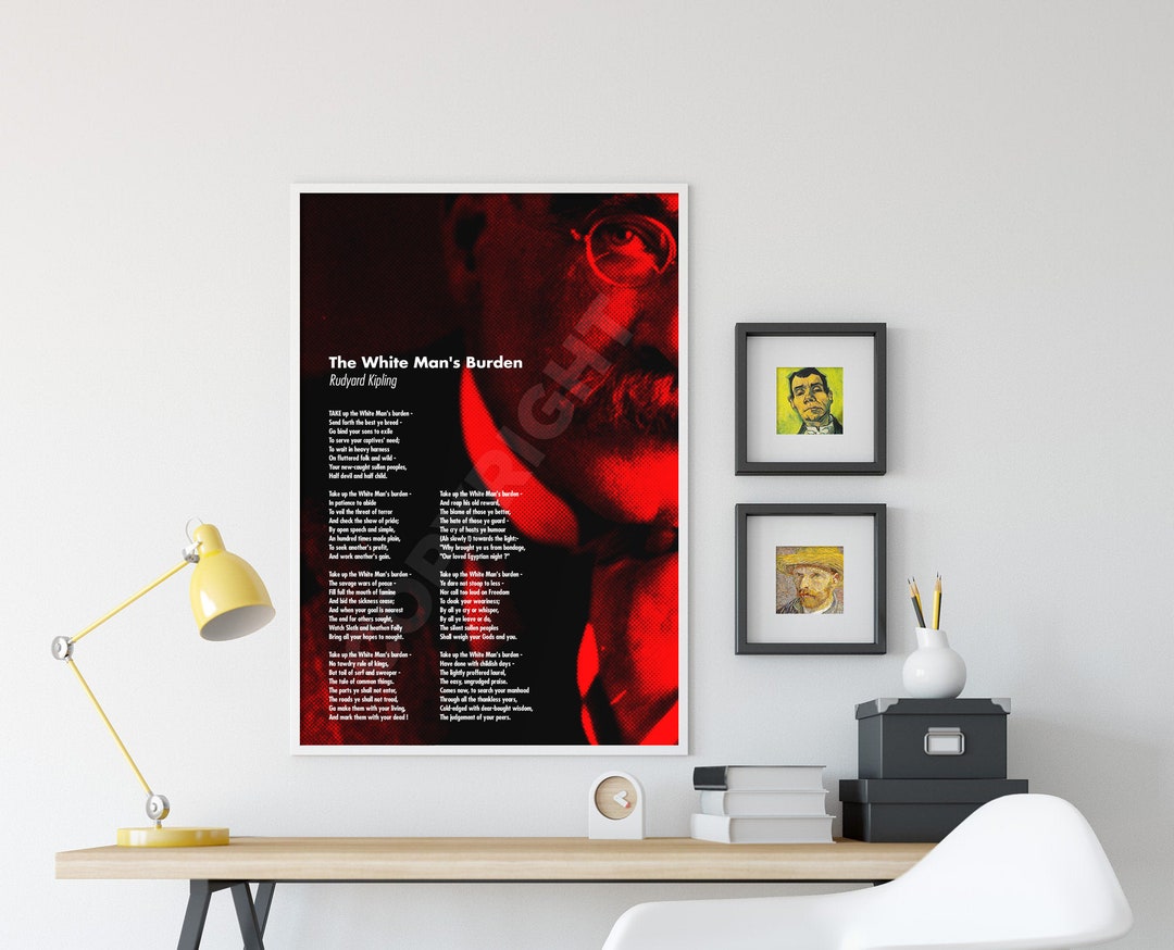 Rudyard Kipling Poem - the White Man's Burden - Poster Original Art ...